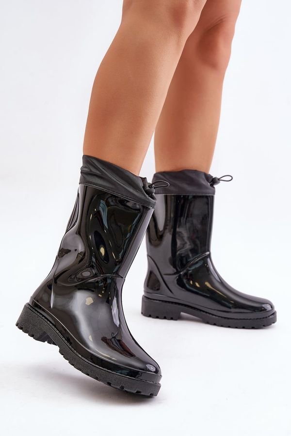 WOMEN'S BOOTS WITH DRAWSTRING BLACK ELLATIEL