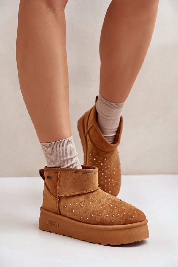 SNOW BOOTS WITH PLATFORM DECORATION BIG STAR OO274A104 CAMEL