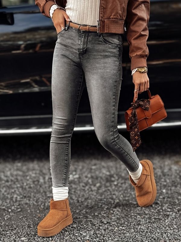 SPODNIE DAMSKIE JORNIX JEANSOWE SKINNY CIEMNOSZARE DSTREET