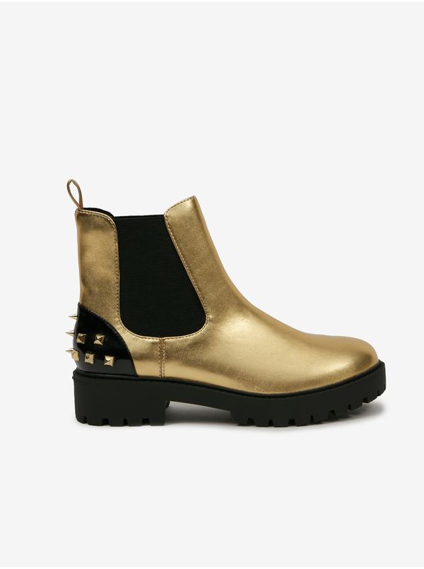 DESIGUAL BIKER GOLD WOMEN'S ANKLE BOOTS - WOMENS