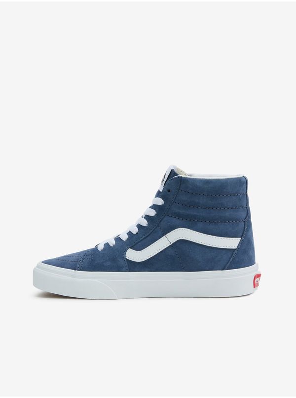 BLUE WOMEN'S SUEDE ANKLE SNEAKERS VANS SK8-HI - WOMEN