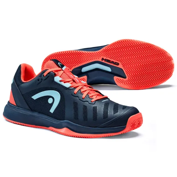 HEAD SPRINT TEAM 3.0 CLAY NAVY/RED EUR 38 WOMEN'S TENNIS SHOES