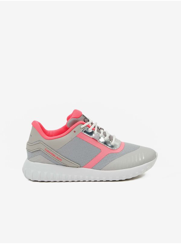 PINK AND GRAY WOMEN'S SNEAKERS CALVIN KLEIN JEANS - WOMEN