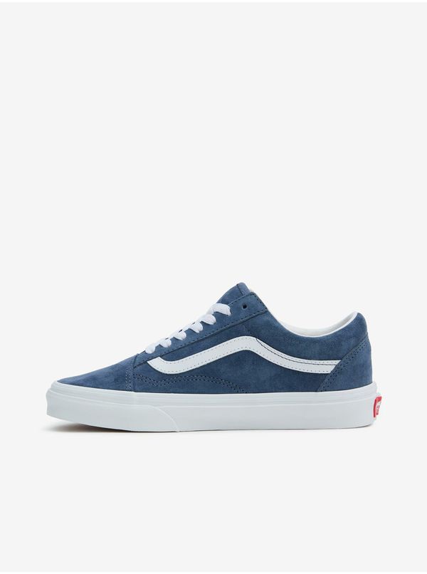 BLUE WOMEN'S SUEDE SNEAKERS VANS OLD SKOOL - WOMEN