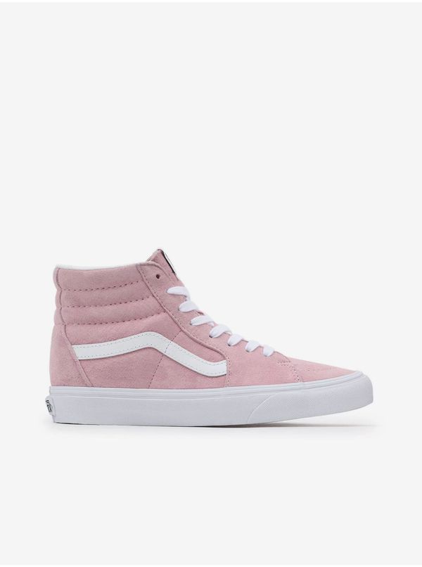 PINK WOMENS ANKLE SUEDE SNEAKERS VANS UA SK8-HI - WOMEN