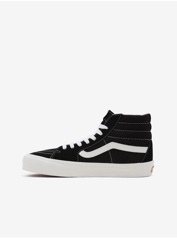 BLACK ANKLE SNEAKERS WITH LEATHER DETAILS VANS SK8-HI - WOMEN