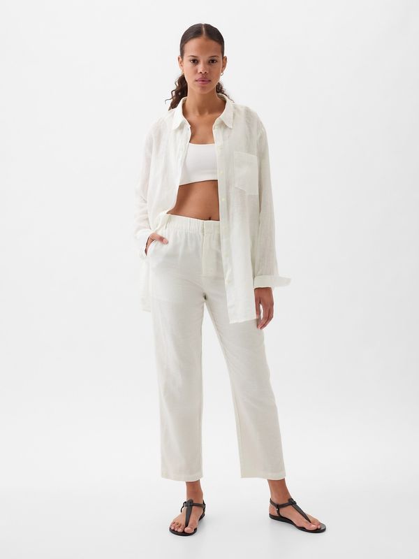 GAP LINEN TROUSERS HIGH RISE - LADIES