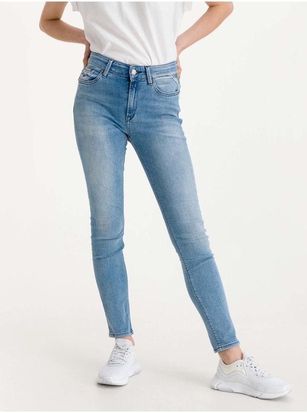 BLUE WOMEN SKINNY FIT JEANS REPLAY LUZIEN JEANS - WOMEN