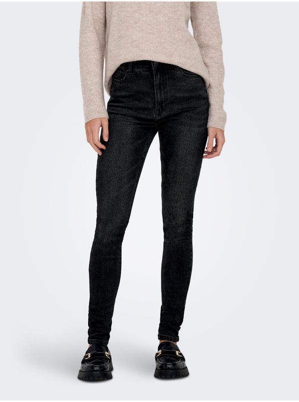 BLACK WOMEN'S SKINNY FIT JEANS ONLY LUNA - WOMEN'S