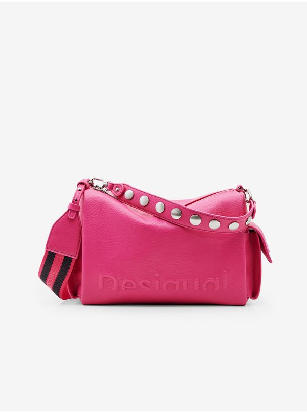 PINK WOMEN SMALL HANDBAG DESIGUAL HALF LOGO HABANA - WOMEN