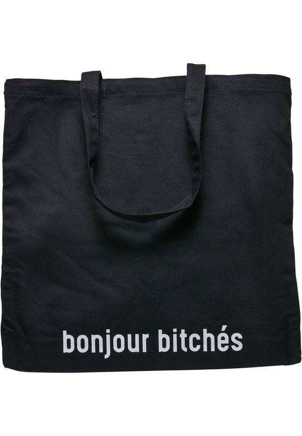 BONJOUR BITCHES OVERSIZE CANVAS BAG BLACK