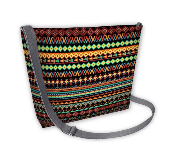 BERTONI UNISEX'S CANVAS BAG SAMBA AZTEC
