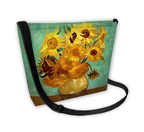 BERTONI UNISEX'S CANVAS BAG SAMBA SUNFLOWERS