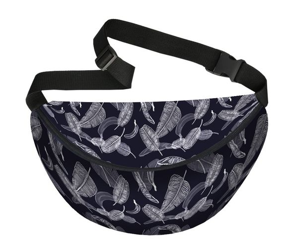 BERTONI UNISEX'S BIG WAIST BAG EUCALIPTUS NAVY BLUE