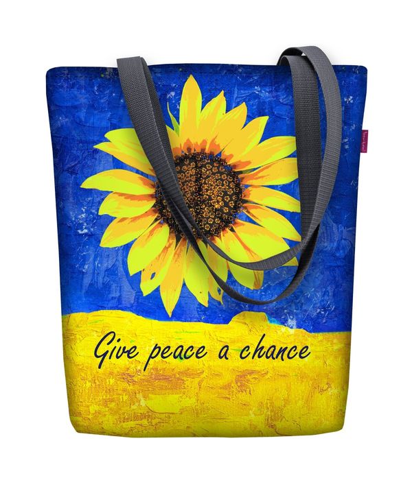 BERTONI UNISEX'S CANVAS BAG SUNNY GIVE PEACE