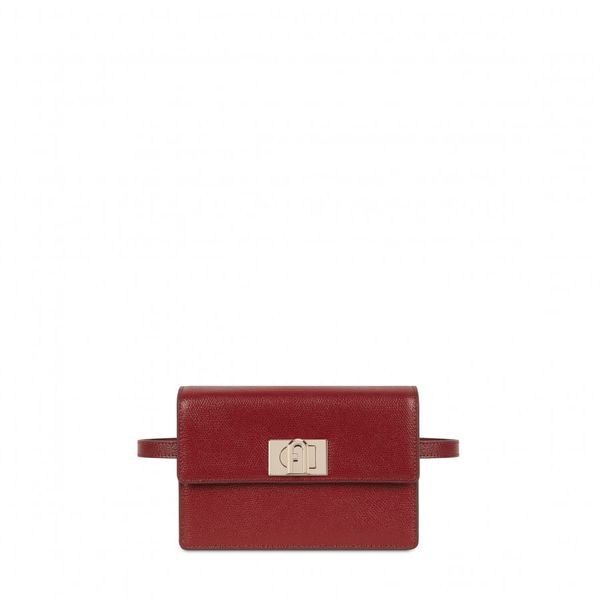 FURLA HANDBAG - 1927 MINI CROSSBODY + BELT BAG RED