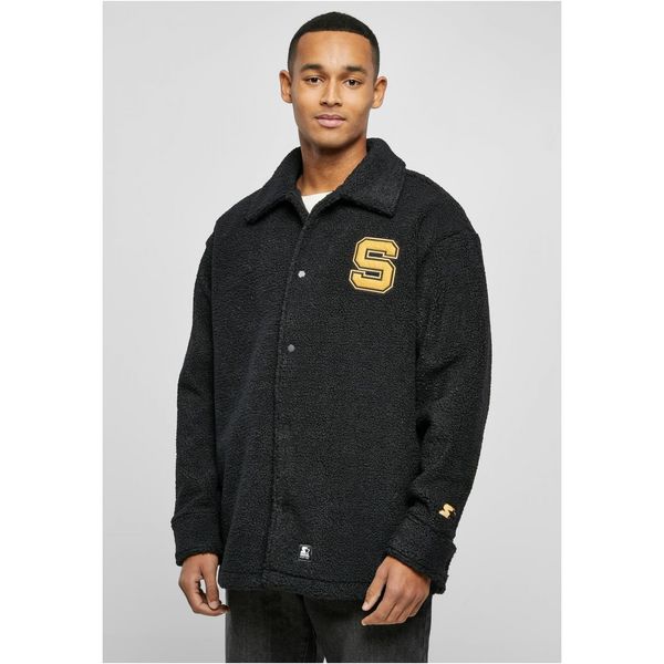 STARTER SHERPA SHIRT JACKET BLACK