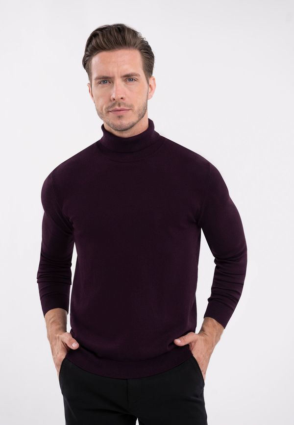 VOLCANO MAN'S SWEATER S-MAX BURGUNDY MELANGE