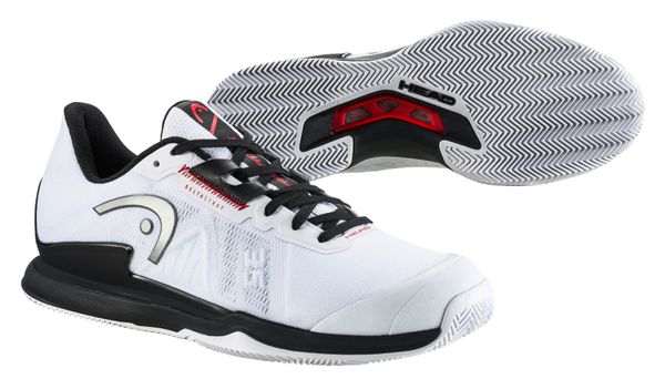 HEAD SPRINT PRO 3.5 CLAY WHITE/BLACK MEN'S TENNIS SHOES EUR 40.5