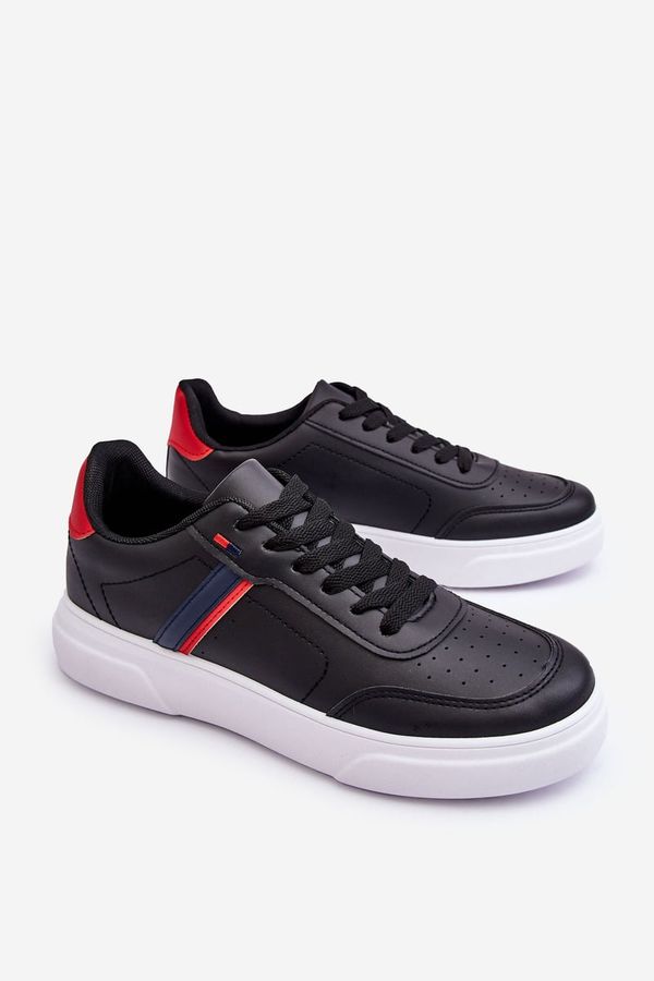 WJ1 MEN'S CLASSIC SPORT SHOES BLACK AND RED ENRIQUE