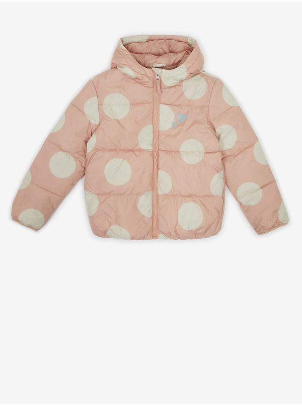 LIGHT PINK GIRLY POLKA DOT QUILTED JACKET TOM TAILOR - GIRLS