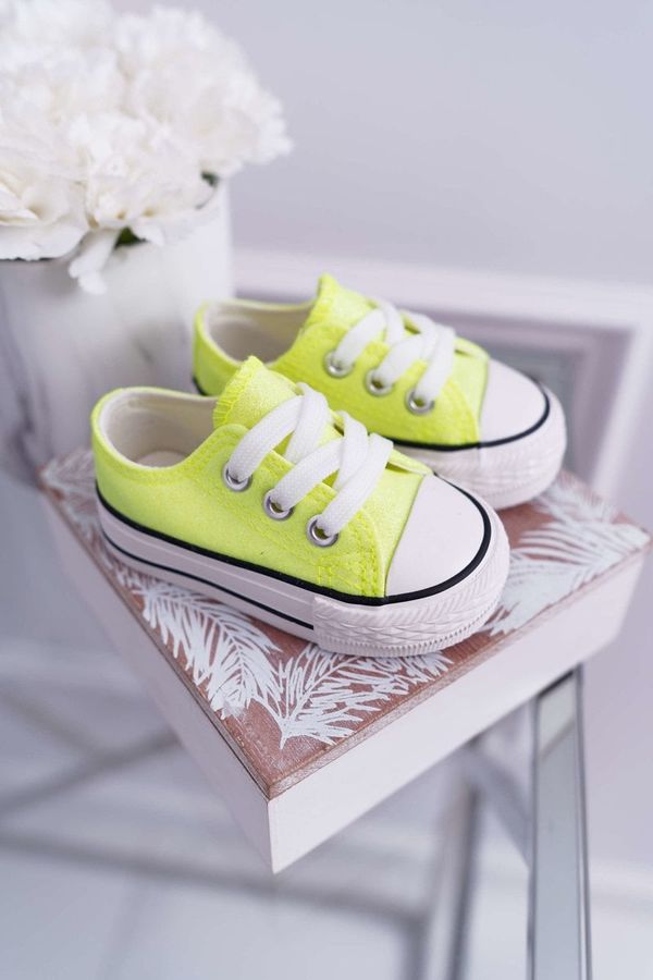 FR1 KIDS' GLITTER SNEAKERS LIME MISTY