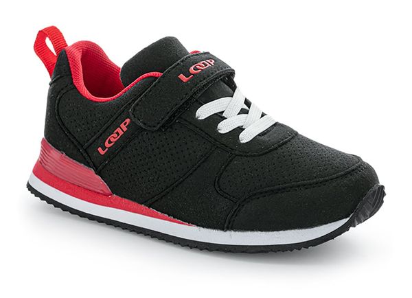 CHILDREN'S LEISURE SHOES LOAP ACTEON BLACK/RED