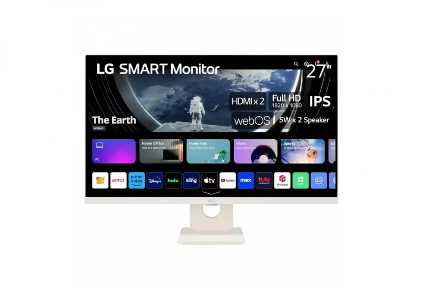 Monitor 27 LG 27SR50F-W SMART 1920x1080/Full HD/14ms/IPS/60Hz/2x HDMI/2x USB/Zvučnic/belii