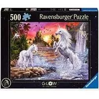 Ravensburger puzzle STAR Line - Glow-in-the-Dark Effect - Unicorns At the River 500 delova