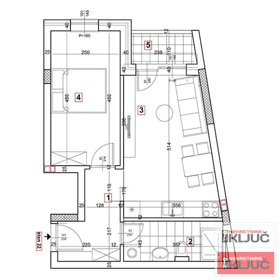 PODBARA, 40m2, Dvosoban sa pdv, Izgradnja