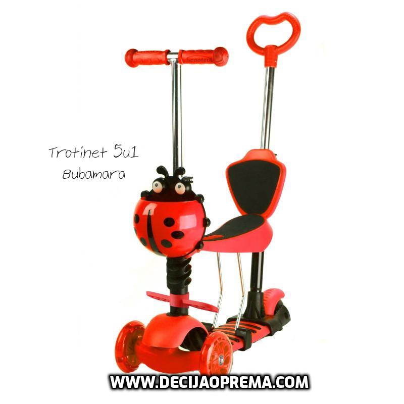 Trotinet Bubamara 5u1 Crveni