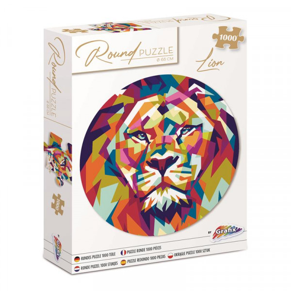 Okrugle puzzle Lion 68 cm - 1000 kom