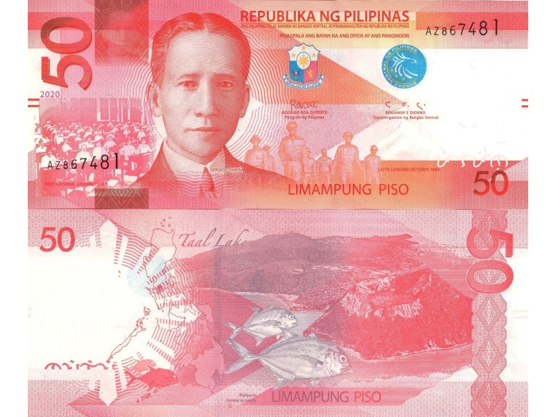 PHILIPPINES Filipini 50 Peso 2020 UNC