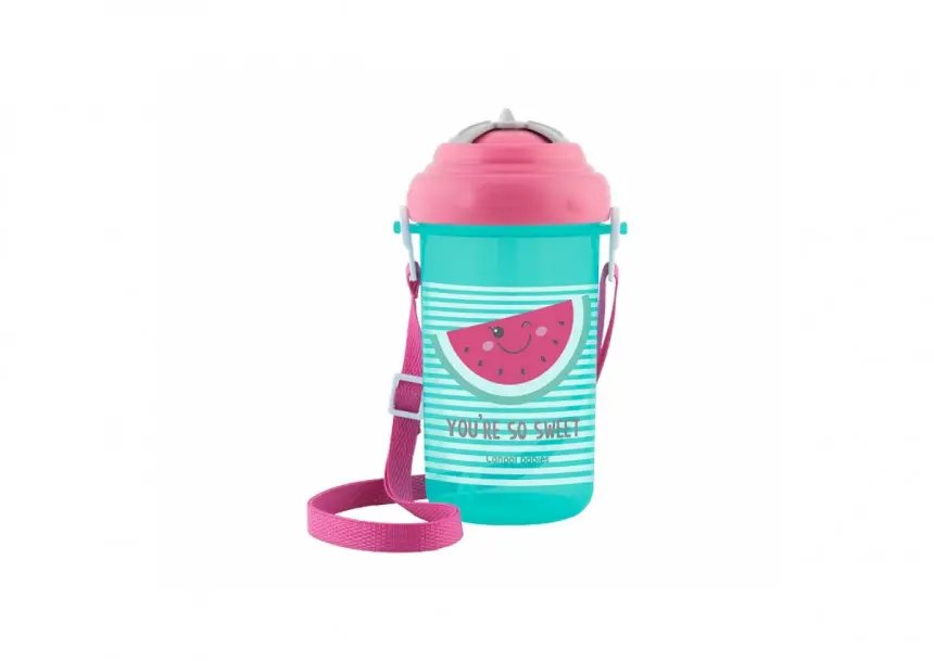 CANPOL BABY SPORTSKA SOLJA SA SLAMCICOM "SO COOL" - 400ml - PINK (4102_pin)