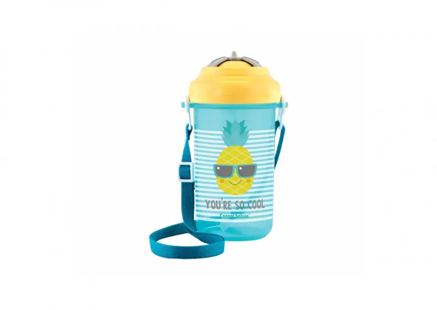 CANPOL BABY SPORTSKA SOLJA SA SLAMCICOM "SO COOL" - 400ml - YELLOW (4102_yel)