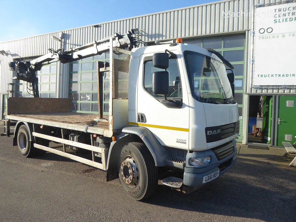 DAF LF 55.220 RHD , Hiab Crane 9 T/mtr , Manual, Euro 5 Voll Blattfe pokretna dizalica