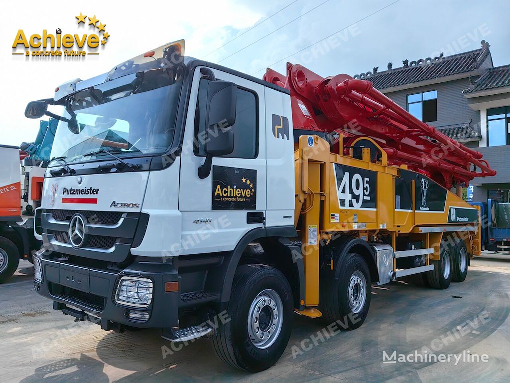 Putzmeister M49-5Rz na šasiji Mercedes-Benz 【ACHIEVE】TOP CONDITION!!! 4141 Achieve Putzmeister 49.5M Truck- pumpa za beton