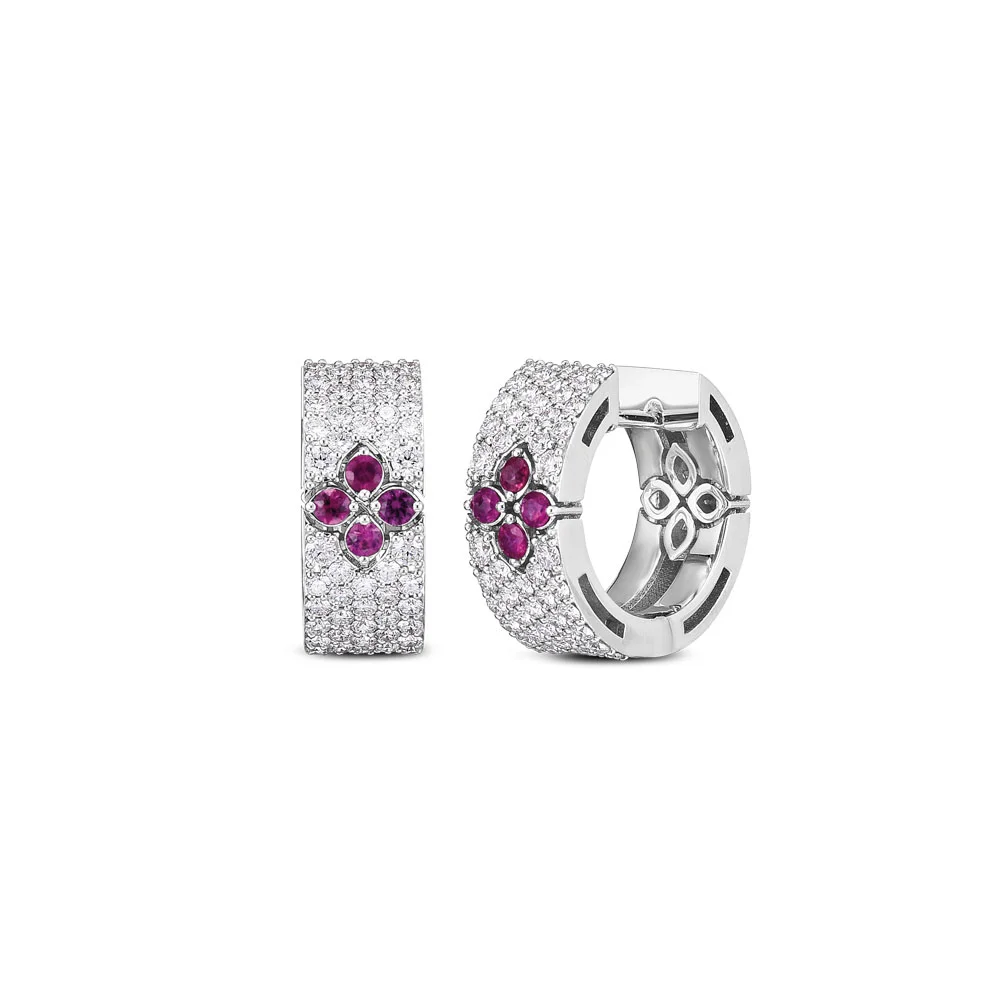 Love in Verona earrings with diamonds and rubies