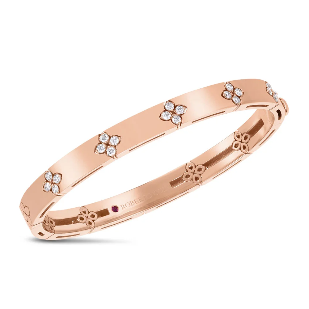 Love in Verona bangle with diamonds - 18kt rose gold