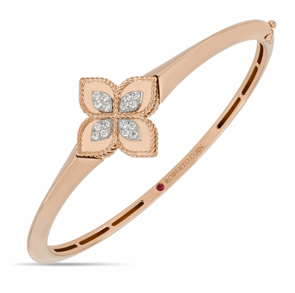 Princess Flower bangle with diamonds