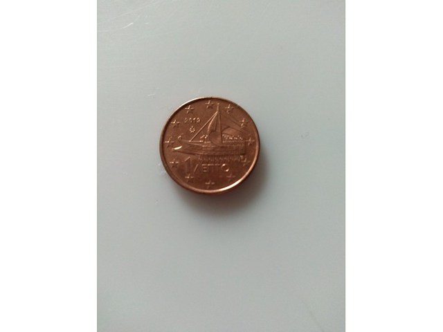 1 euro cent  Grčka,  2019.