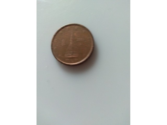 2 euro centa Italija,  2002.