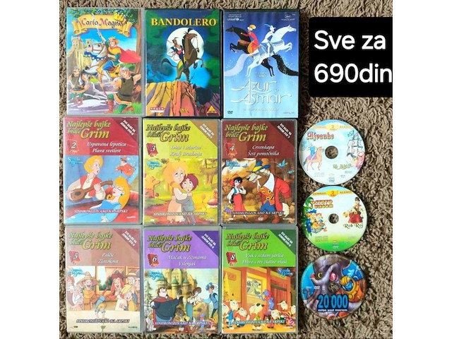 DVD crtaći bajke braće Grim Crvenkapa Lepotica