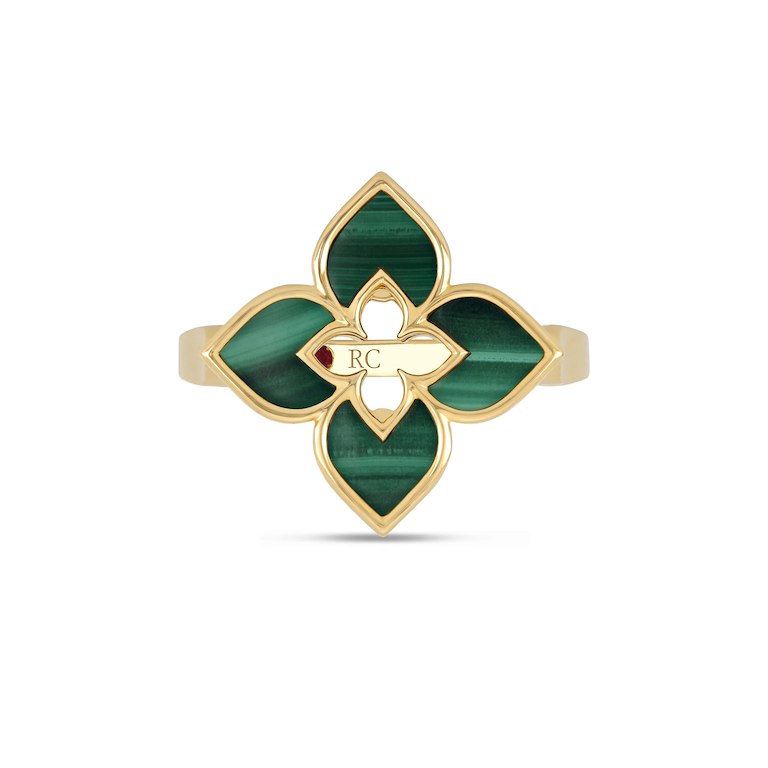 Venetian Princess ring with malachite