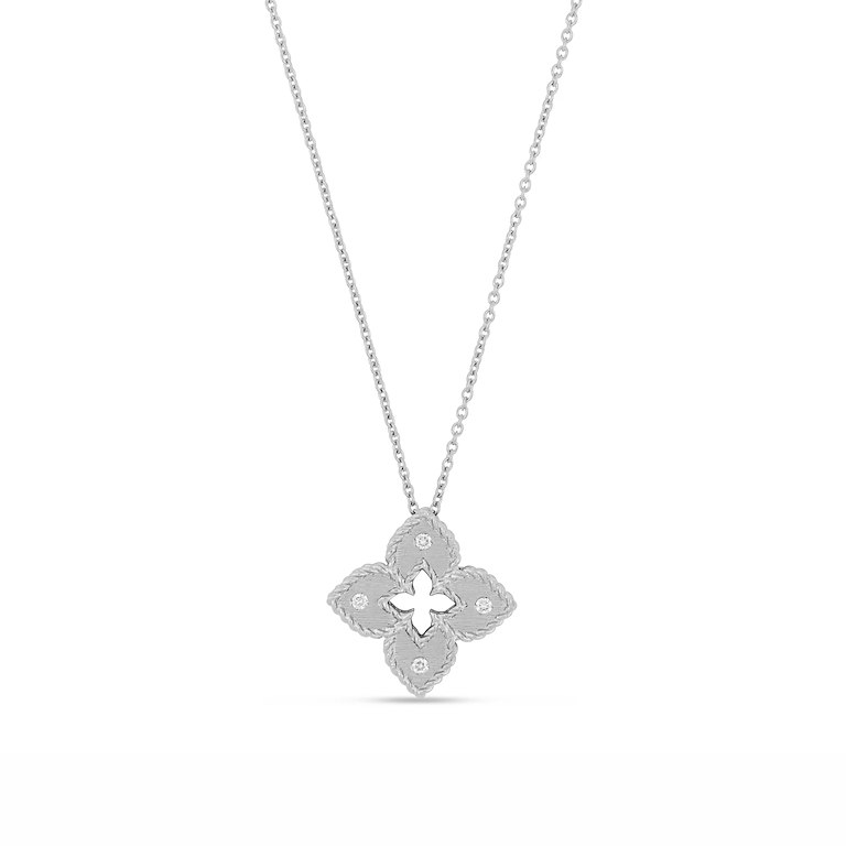Venetian Princess pendant with diamonds - 18kt white gold