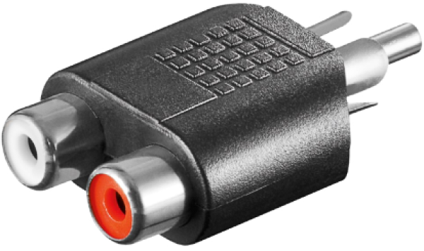 Audio ADAPTER AC18 2xRCA utičnica-1xRCA utikač