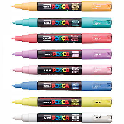 Markeri Posca Uni Set 8 - Start, Osnovne Boje, 0.7 mm