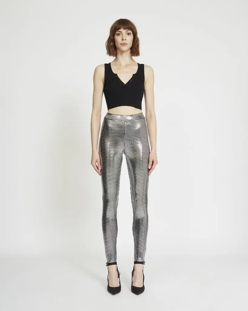 SILVIAN HEACH Ženske pantalone GPA23449, Srebrne boje