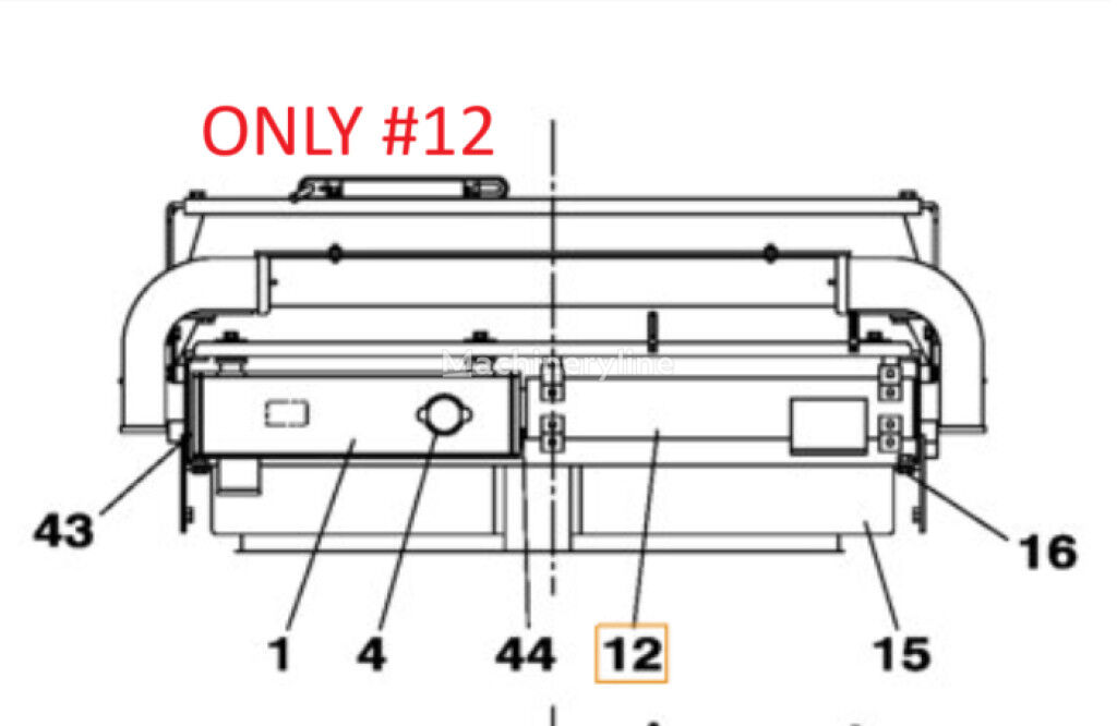 Case LN002110 LN002110 interkuler za CX330 CX350 CX350B CX360B CX370B bagera