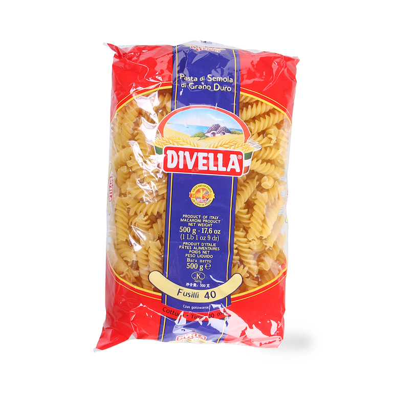 Testenina Fusilli 40 Divella 500g